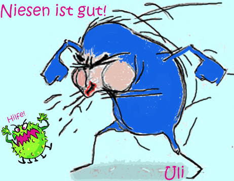 Niesen ist die Entladung einer Ansammlung unterschwelliger Reize ...